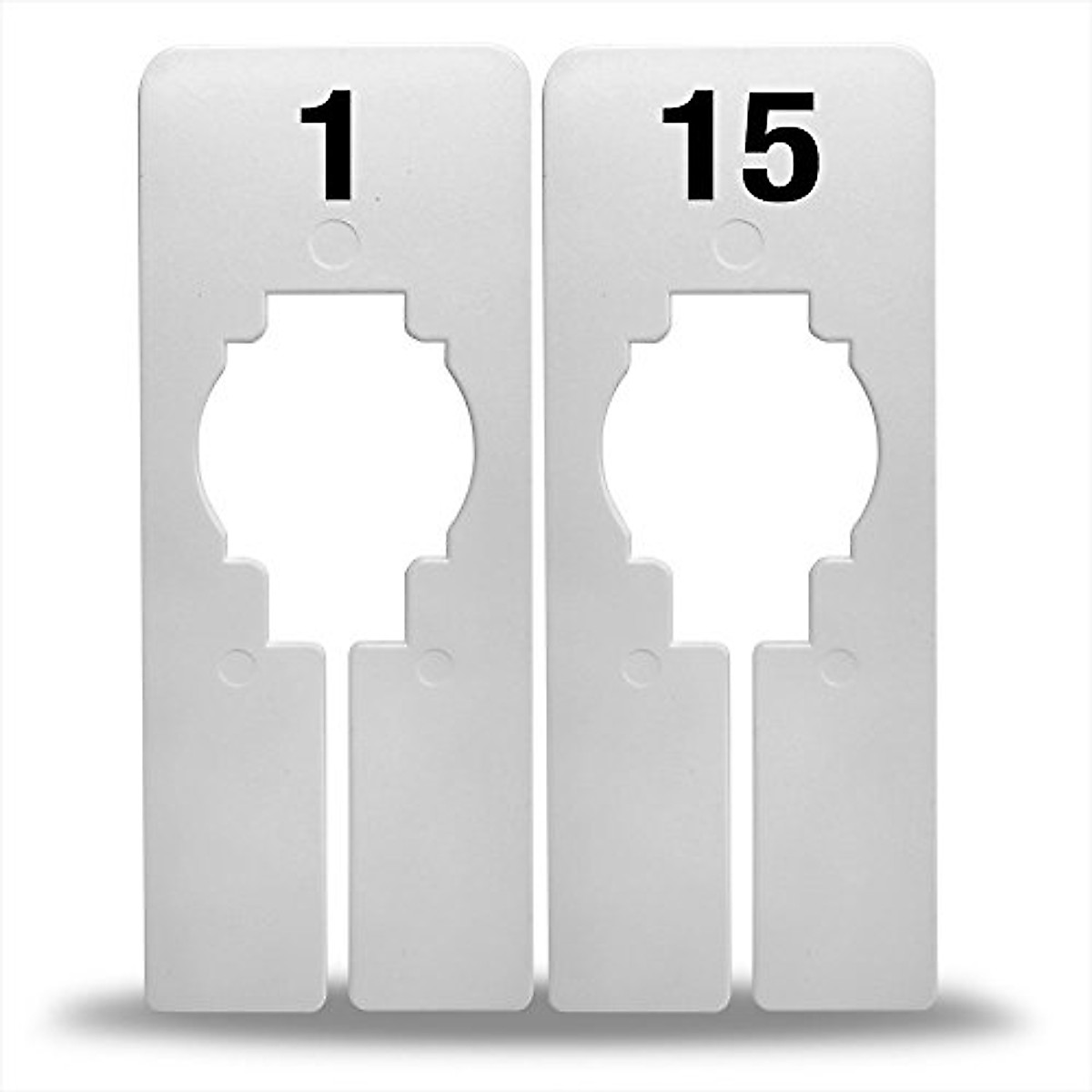 discount sizing 3 Sets of Juniors Clothing Rectangle Size Dividers - Size 1-21 (odd) (White with Black Print)