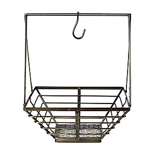Gourmet Basics by Mikasa Rustic Basket with Banana Hook, One Size, Brass