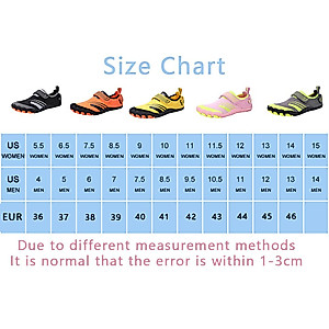 Aeefnuie Wading Shoes Men Women Sports Hiking Shoes Beach Shoes Quick Drying Barefoot Water Shoes Running Fitness Shoes 44