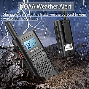 Retevis RB28 Walkie Talkies with Earpiece,Rechargeable 2 Way Radios with Large LCD Screen,1500mAh Battery USB-C Charging NOAA Alert,Portable Two Way Radio for School Dental Church Restaurant(10 Pack)