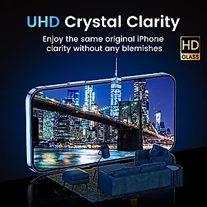 MOHAVE 2 Pack Compatible with iPhone 13 Pro Max & iPhone 14 Plus Screen Protector 6.7'' with Auto Alignment Kit, Diamond Hardness HD Tempered Glass, 10X Military Grade Shatterproof, Case Friendly