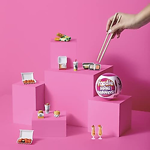5 Surprise Foodie Mini Brands (2 Pack) by ZURU, Mystery Capsule Real Miniature Collectable Toy, Collectibles, Fast Food Toys and Shopping Accessories