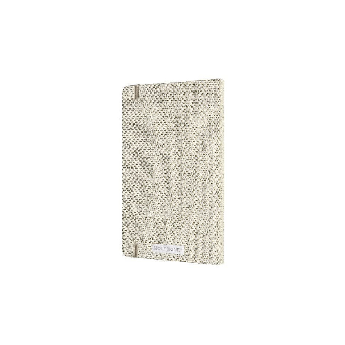 Moleskine Limited Collection Blend Textile Notebook, Hard Cover, Large (5" x 8.25") Ruled/Lined, Beige, 240 Pages (8053853600103)