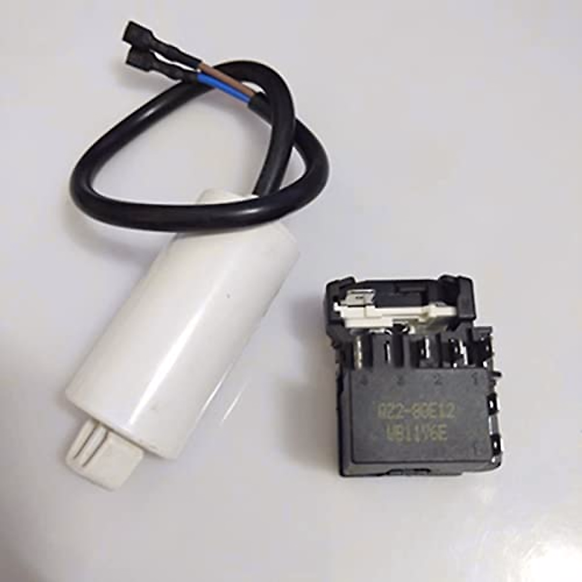 NUHFUFA Replacement QZ2-80E12 Starter+5uF Capacitor Low Power Overload Overheat PTC Protector Refrigerator Accessories for Haier Refrigerator