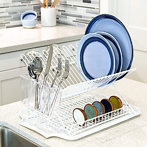 Cutlery Holder (Clear) (4.5"H x 7.75"W x 2.25"D)