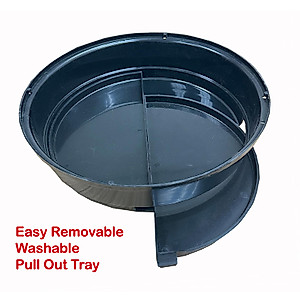 ROUND BIRD CAGE for Cockatiel Lovebird Finch Canary Aviary Budgie Parakeet (13" D x 25" H, Black)