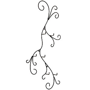 MyGift Wall Mounted Decorative Black Metal Vertical Plate Holder Display Stand, 3 Tier Rack for Large Collectible Plates