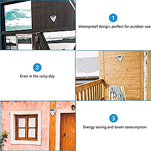 balacoo LED Solar Induction Light Human Body Inductive Wall Street Lamp Outdoor Security Landscape Lantern for Patio Stairs Garden Pathway Home Light