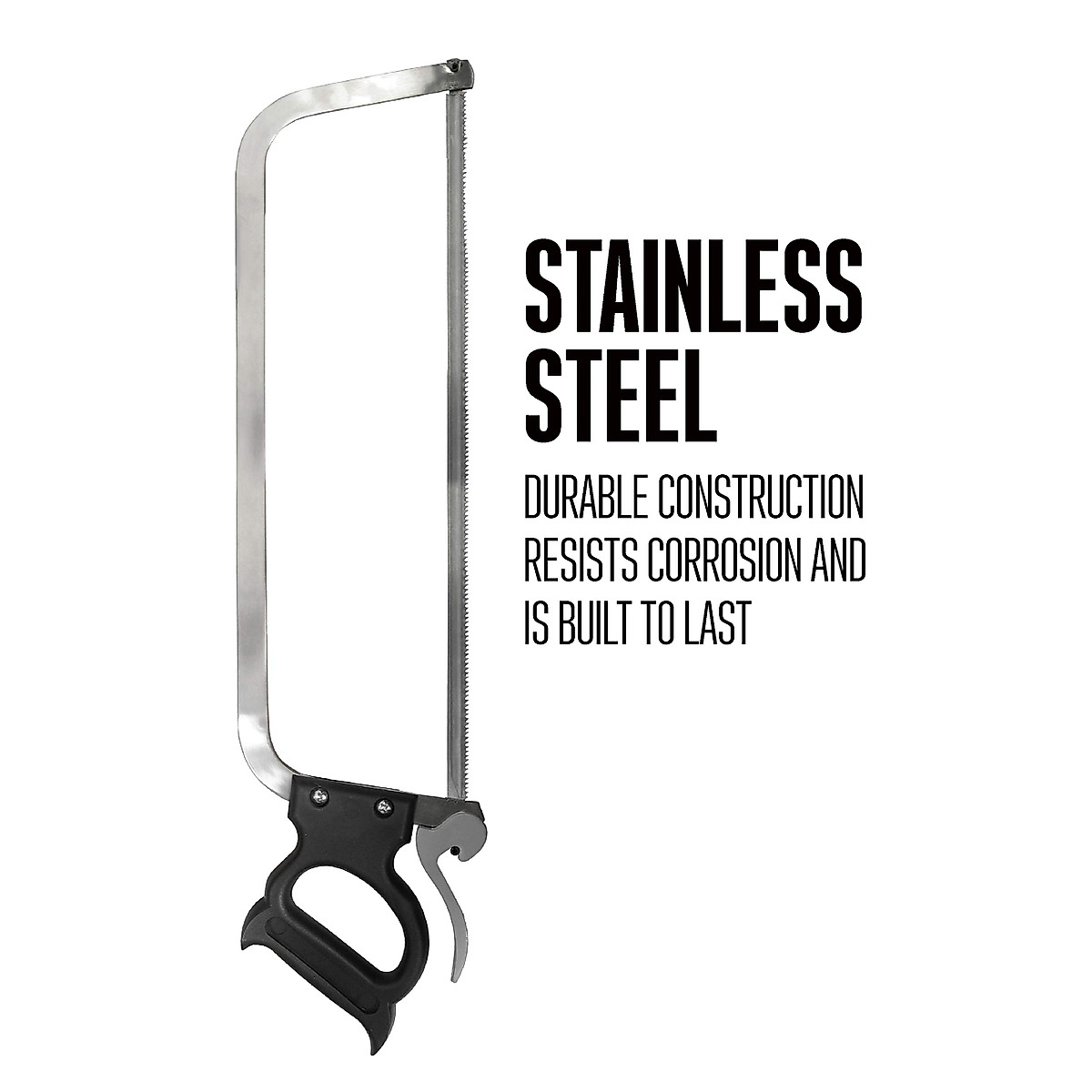 Weston 47-1601 Butcher and Bone Saw with 16 Inch Stainless Steel Blade (47-1601), 16 Inch, Stainless Steel