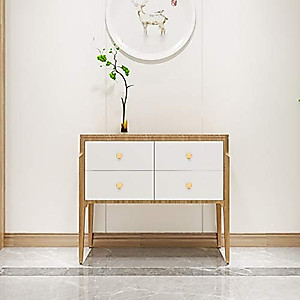 8 Pcs Gold Cabinet Knobs, Brushed Brass Round Kitchen Cabinet Hardware Pulls Knobs Gold for Dresser Drawer Cupboard Closet Furniture Wardrobe Door Knobs Handles, with Screwdriver - 20x25 mm