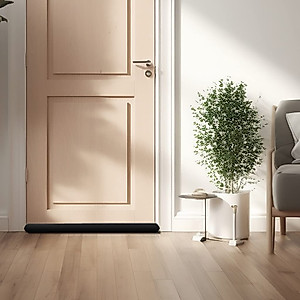 LEPAYU Door Draft Stopper Twin Double-Sided Under Door Noisy and Light Blocker with Durable Nylon Cover, 35 inch Adjustable Cold Air Breeze Blocker for Interior Doors and Windows