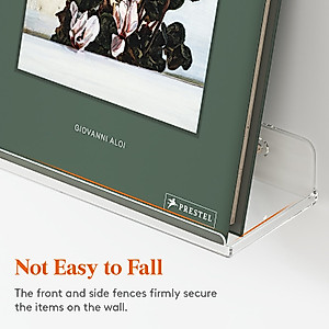 Lifewit Floating Shelves for Wall, 6 Pack 15" Clear Acrylic Shelf Room Decor for Book/Figures/Photo/Makeup in Bathroom, Book Shelf, Living Room, Bedroom, Kitchen Storage and Organization