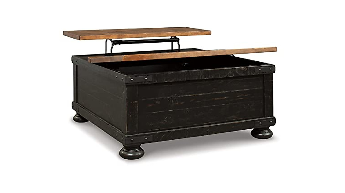 Valebeck Farmhouse Lift Top Coffee Table with Storage