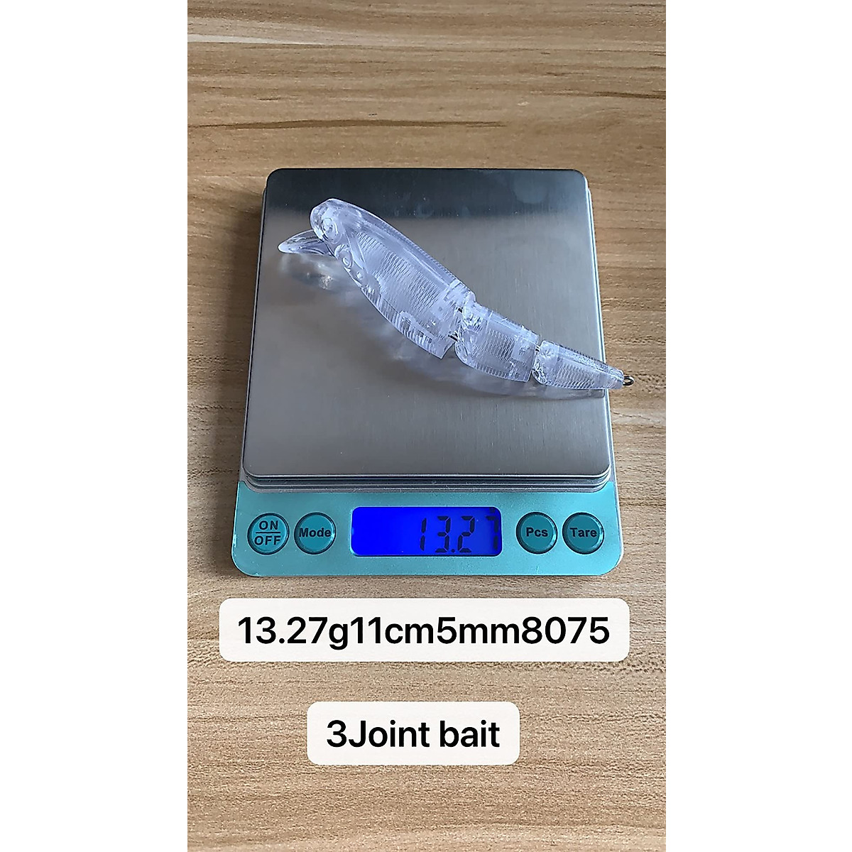 10pcs Unpainted swimbait Fishing Lure Body 110mm 13.27g 3sections Blank Clear Hard Lures 8075