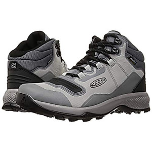 KEEN Men's Tempo Flex Mid Height Lightweight Waterproof Hiking Boot, Drizzle/Black, 12