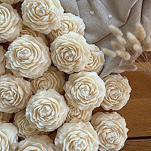 Flower Silicone Mold for Resin Candle Mold , 3D Candle Soap Mould Cake Fondant Chocolate Mold Epoxy Casting Resin Mould for Craft Handmade Gift (Peony)