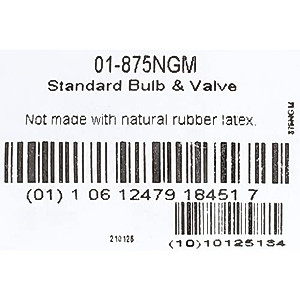 McKesson Standard Blood Pressure Inflation Bulb and Valve, Black - for use with Most Aneroid Sphygmomanometers, 1 Count