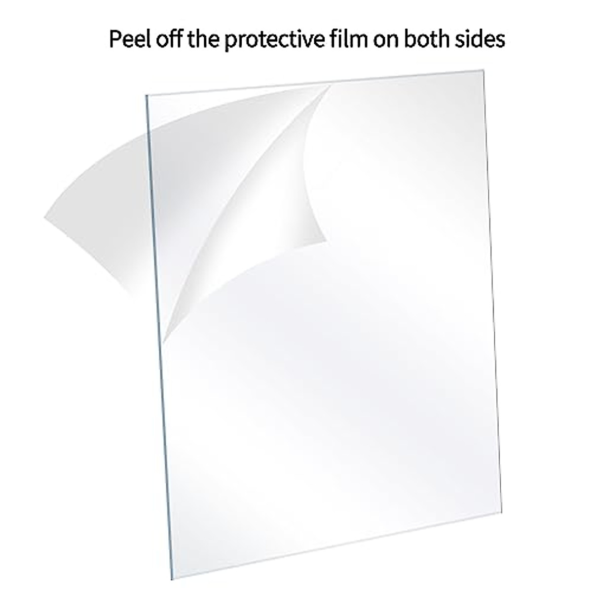 Lyeasw 11x14 Plexiglass Acrylic Sheets for Picture Frame Glass Replacement, Crafting Projects, DIY Display, Clear Styrene Sheets 11x14 Plexiglass Cover