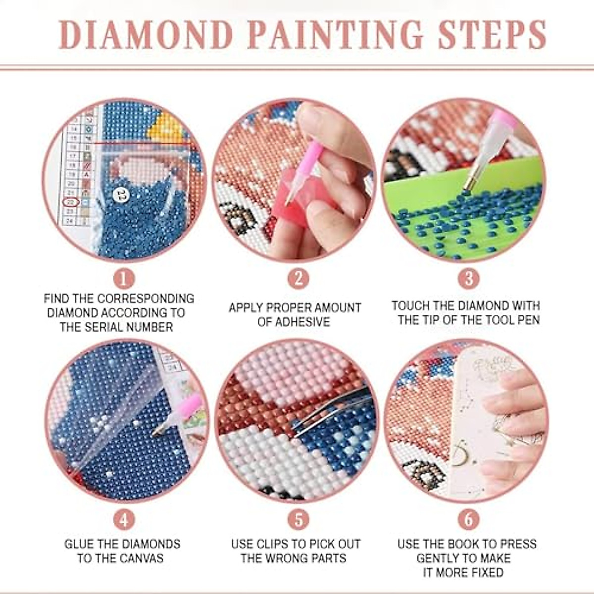 Eleploi Snow Falls White Wolf Diamond Painting Kits DIY 5D Crystal Full Round Diamond Painting, Handmade Art for Living Room Home Wall Decor Birthday Gift 12x16 Inch