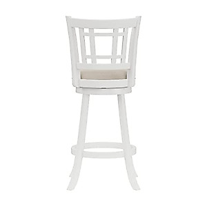 Hillsdale Fairfox Swivel Bar Stool, Barstool, White