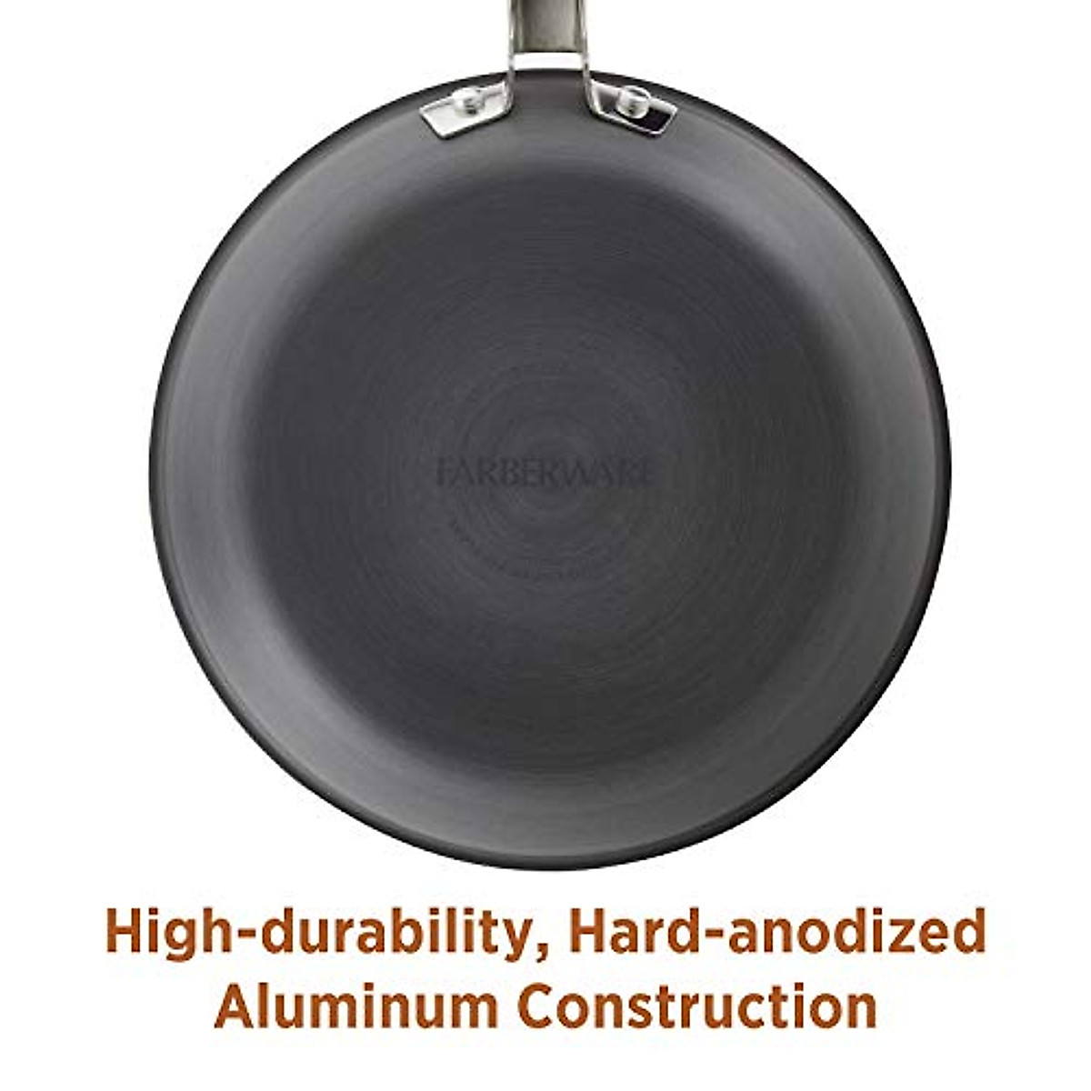 Farberware Glide Pro Hard Anodized Ceramic Nonstick Cookware Pots and Pans Set, 11 Piece, Gray