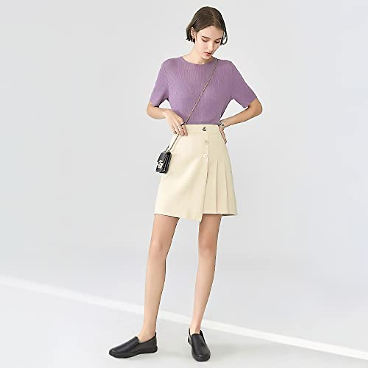 hash bubbie Womens White PU Leather Sneakers Low Top Tennis Shoes Casual Walking Shoes（Full Black.US7）