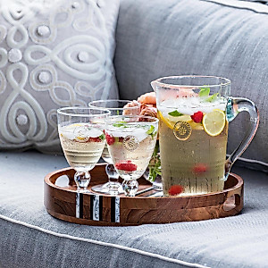 Juliska Stonewood Stripe Round Tray - Natural Multi