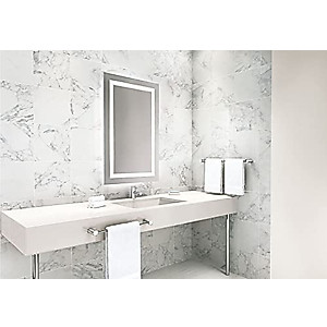 Moen 24-in Align Modern Wall Mounted Chrome Towel Bar Accessory, Sturdy Contemporary Design for Bathroom Towel Storage and Organization, YB0424CH