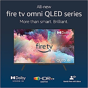 All-new Amazon Fire TV 43" Omni QLED Series 4K UHD smart TV, Dolby Vision IQ, hands-free with Alexa