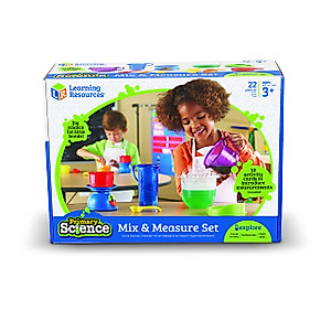 Learning Resources Mix And Measure Activity Set, 22 Pieces, Ages 3+,Experiment Mixing Tools, Science Toys for Kids,Science Experiments