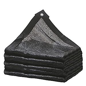 AISky Black Shade Cloth for Plants with Grommets 70% Sunblock Mesh Tarp 6.5' x 10' Greenhouse Heat Protection Shading Fabric Net for Garden Plants Patio Lawn Flowers Outdoor