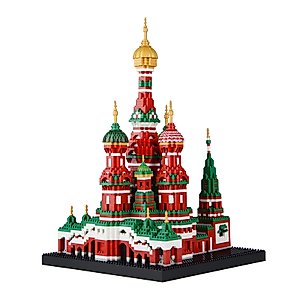 Geniteen Building Block Set, Saint Basil's Cathedral Architecture Model Micro Mini Blocks, Educational Mini Blocks, 4300 PCS