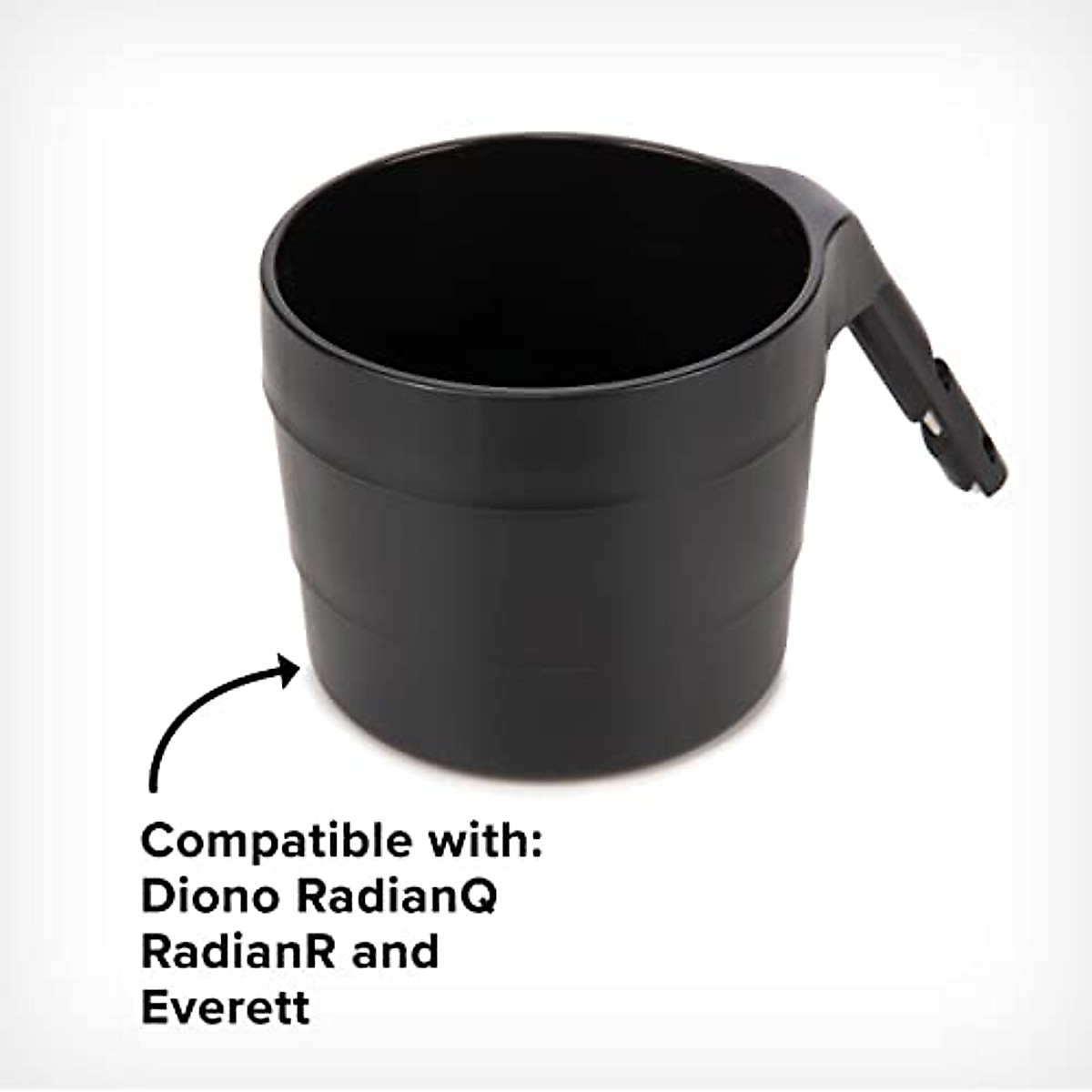 Diono XL Car Seat Cup Holders for Radian and Everett Car Seats, Pack of 2 Cup Holders, Black