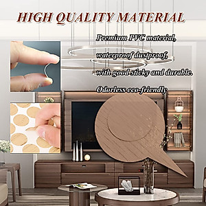Adhesive Screw Stickers, Dustproof Screw Hole Sticker, 21mm PVC Cover Caps, 7 Colors 378pcs Waterproof Wood Textured Cover for Cabinets Wardrobe Bookcase Desk Furniture Wall Screw Cam Locks Repairing