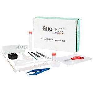 IQCrew 35-Piece Microscope Slide Preparation Kit - Essential Student Sample Specimen Set of Tools & Microscopy Accessories - SP-15