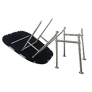 Dolphin Pro E Economic T-Top Fishing Boat Tower, Black Canopy,1.5" Brushed Anodized 6063 Aluminum Tubing, Canopy Fits Center Consoles up to 43 inches Wide, Marine Grade VIII, UV Resist Acrylic Cover