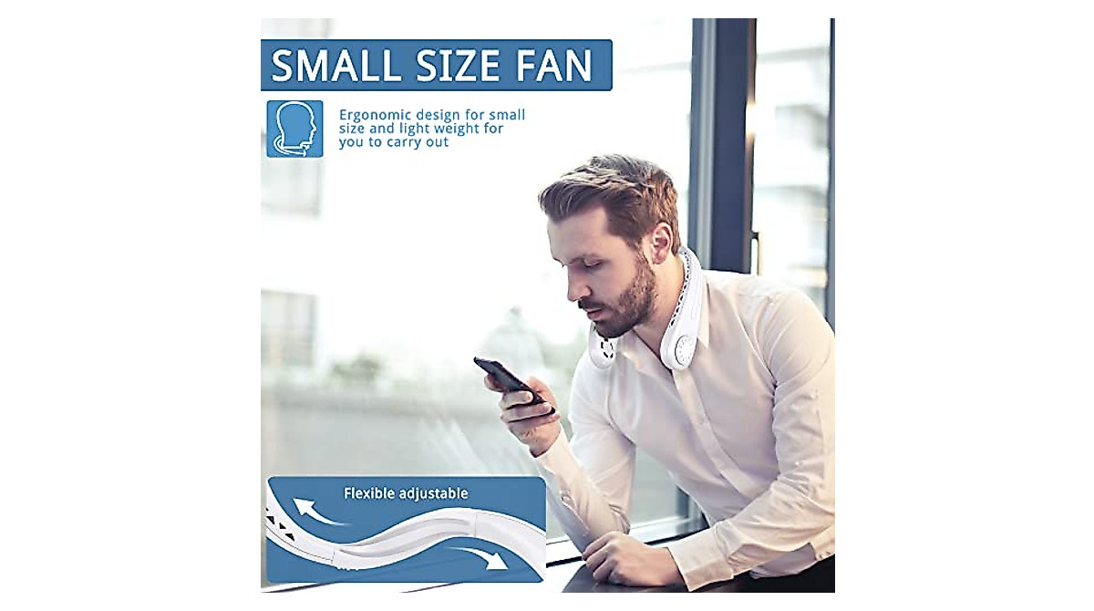 Peiyuu Portable Neck Fan - Hands-Free, Quiet Cooling