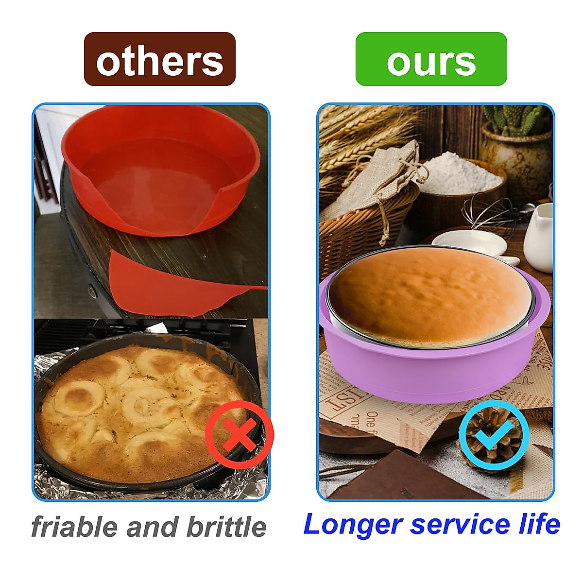 Qicfrk 3 Pack Cheesecake Pan Protector, Water Bath Protector for 9 Inch Round Springform Pan, Preventing Water from Entering the Spring Form Pan