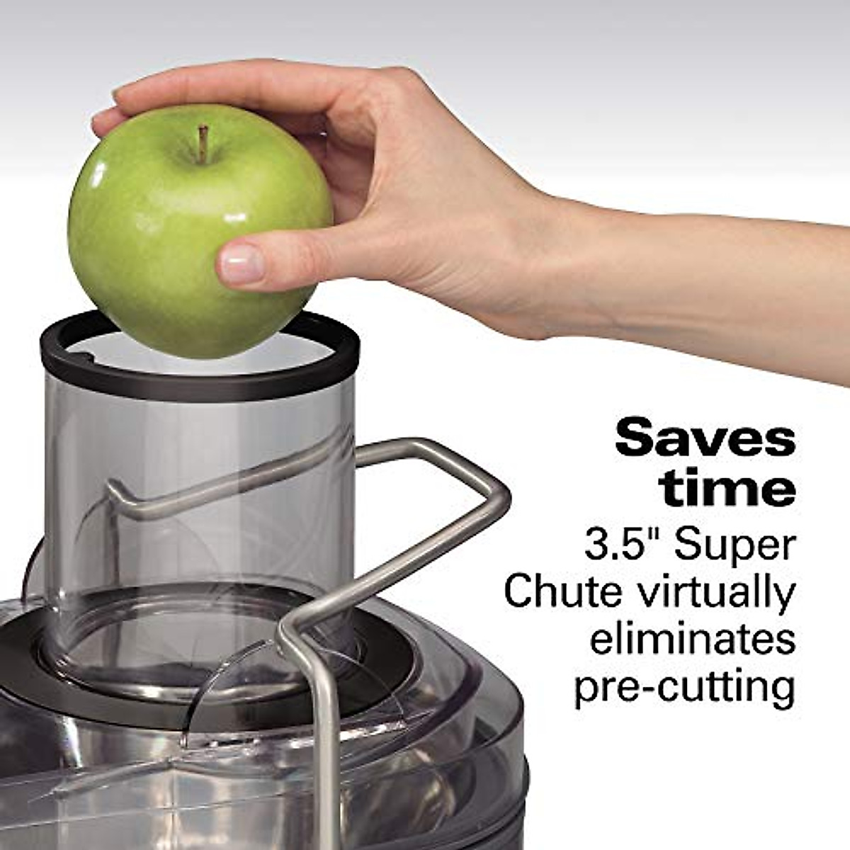 Hamilton Beach Professional Juicer Machine, Centrifugal Extractor, with 3.5” Super Chute for Whole Fruits and Vegetables, 1100 Watts Easy Sweep Cleaning Tool, Black (67906)