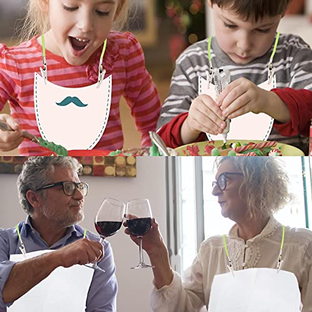 COTISEN Dental Bib Clips Metal Holder Autoclavable Silicone Chain Multiple Color Napkin Lanyard Mask Face Cover for Adults Elderly 5 PCS Set Durability Comfort Stretch Valuable Blue Purple Green