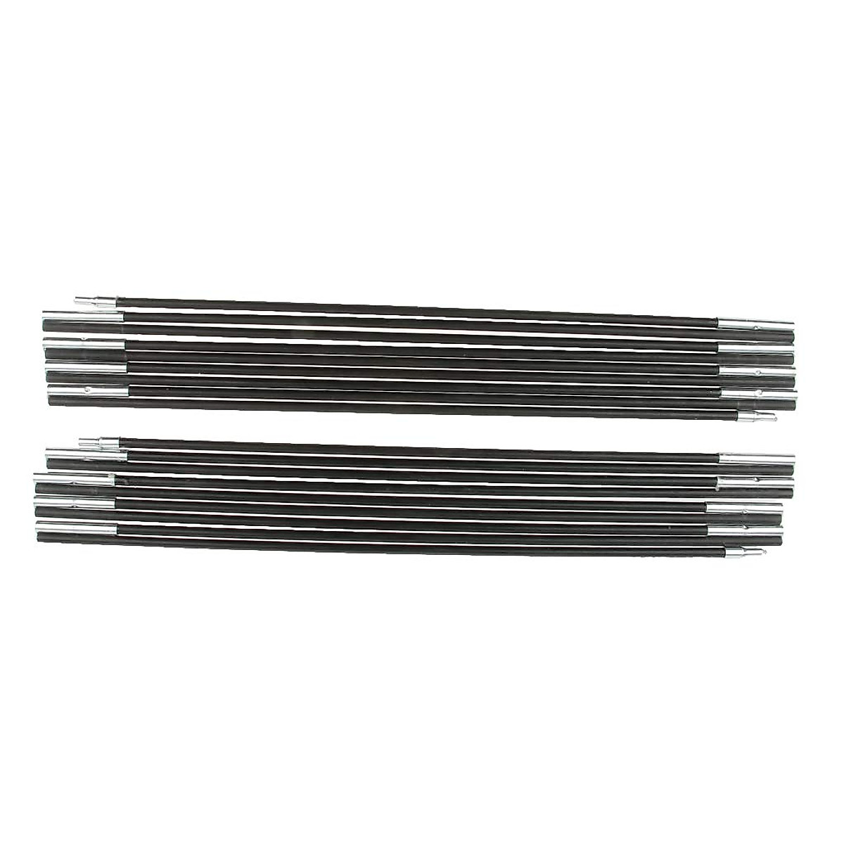 SM SunniMix 7.0/8.0mm Diameter Fiberglass Tent Pole Replacement Kit, High Hardness, Good Toughness and Durable Wear , 2 Poles 9 Section Each