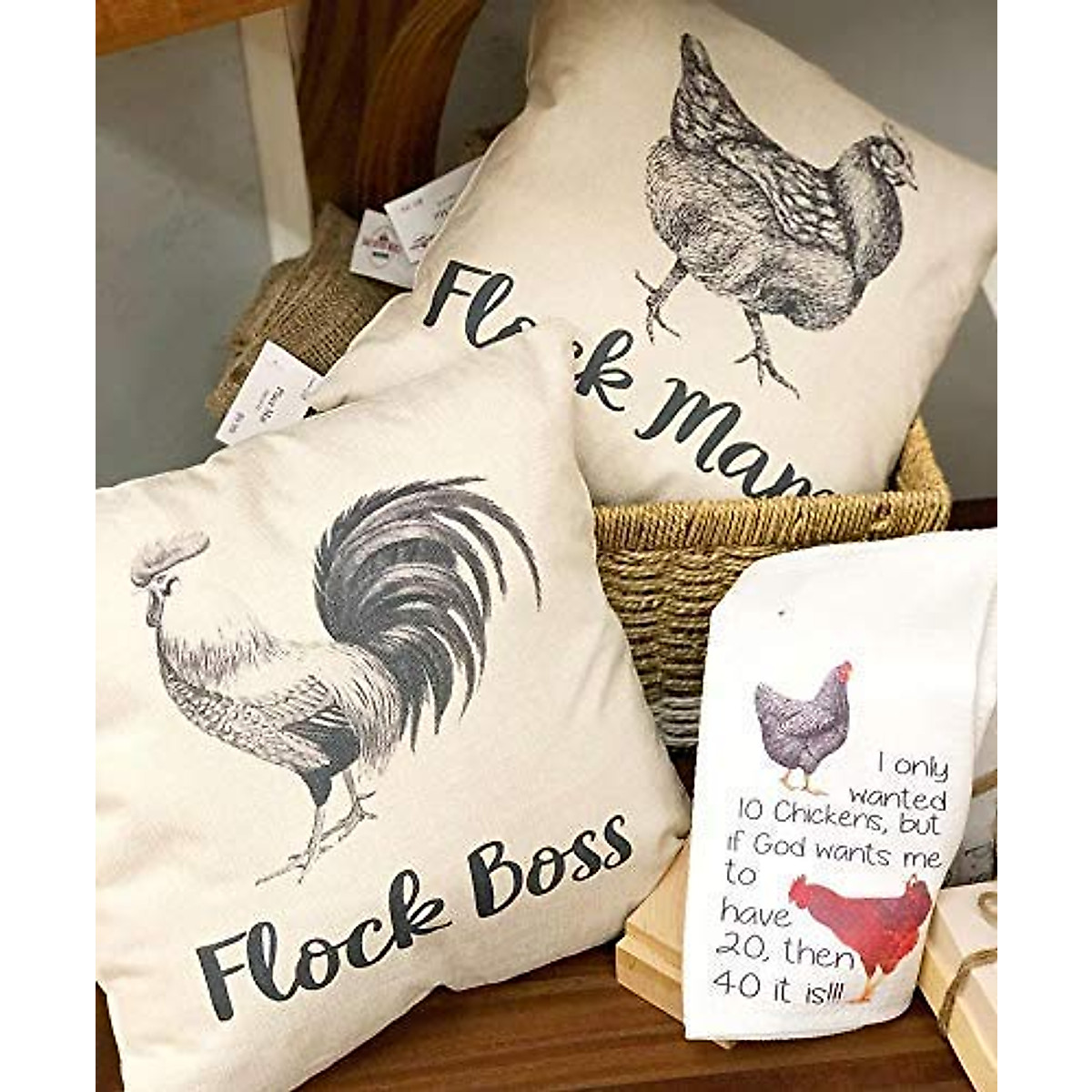 Chicken Hand Towel Humor - Funny Chicken Towel for Chicken Lovers - Chicken Math