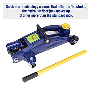 Aain 2 Ton Heavy Duty Floor Jack,Hydraulic Low Profile Trolley Service Floor Jack,Blue