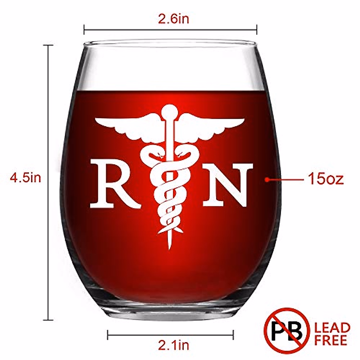Nurse Stemless Wine Glass, RN and Good Day Bad Day Don’t Ask Wine Glass for Her Him Nurse Registered Nurse New Nurse, Unique Gift for Nurses Week Graduation Birthday, 15 Oz