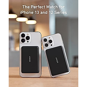 Anker 521 Magnetic Battery (PowerCore Magnetic 5K), 5000 mAh Magnetic Wireless Portable Charger with USB-C Cable, for iPhone 13 / 13 Pro / 13 Pro Max / 13 Mini / 12 / 12 Pro / 12 Pro Max / 12 Mini