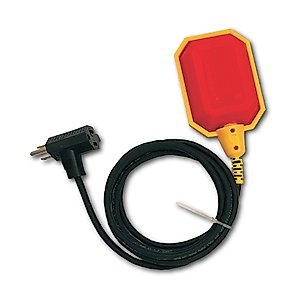 WaterBoss Sump Pump Float Switch - Universal Water Level Sensor with 10-Ft Tether and Piggyback Plug for Grinder, Septic Pump and Sewage - Honeywell Microswitch Rated for 1M Cycles, IP68 Waterproof