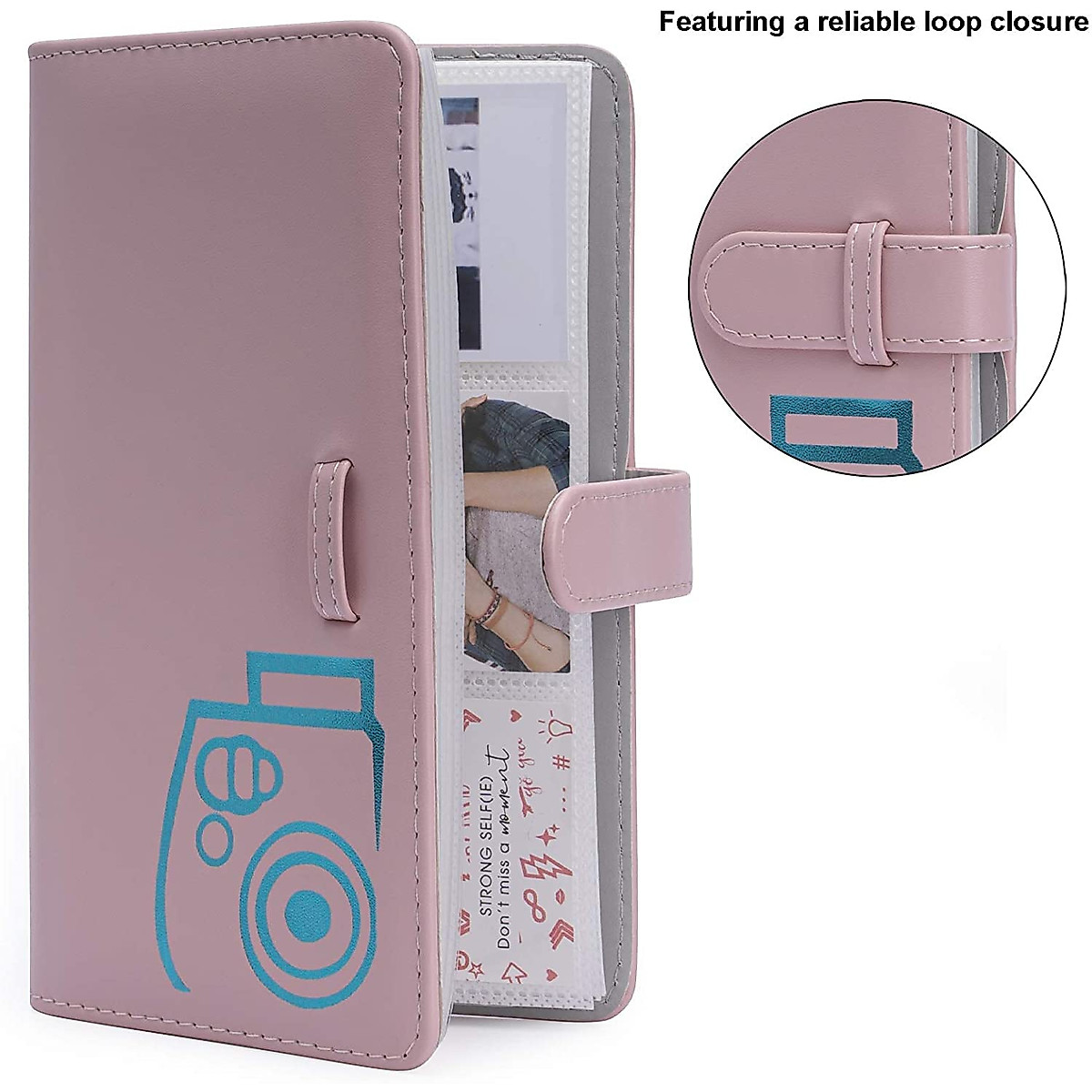 Wallet Photo Album 2x3 Compatible with Fujifilm Instax Mini 11 9 8 70 90 7S Instant Camera Film, Polaroid Album, Instax Photo Album 64 Pictures