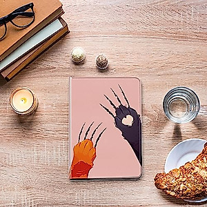 Case for Amazon Fire 7 Tablet (Only fit 12th Generation, 2022 Release) Slim PU Leather Multi-Angle Smart Folio Stand Cover with Auto Wake Sleep, Cat Paw