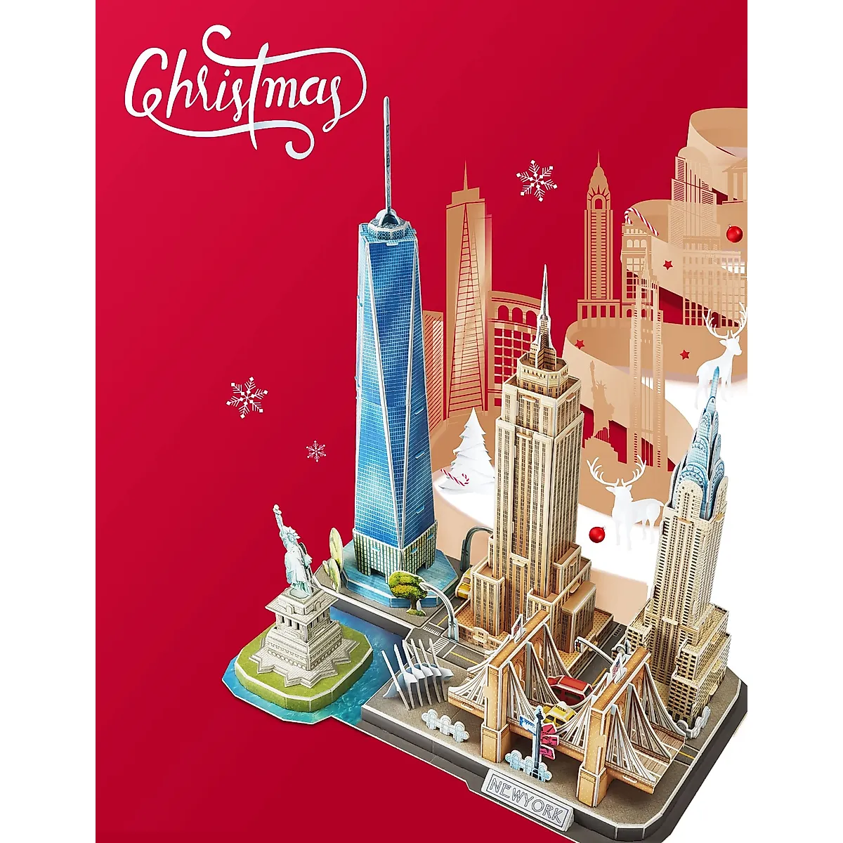 CubicFun 3D Puzzle - Puzzles for Kids Ages 8-10 New York City STEM Projects Arts and Crafts for Kids Ages 8-12 - Toys for Girls 8-10 - 8 Year Old Girl Easter Gift for Kid 8-12