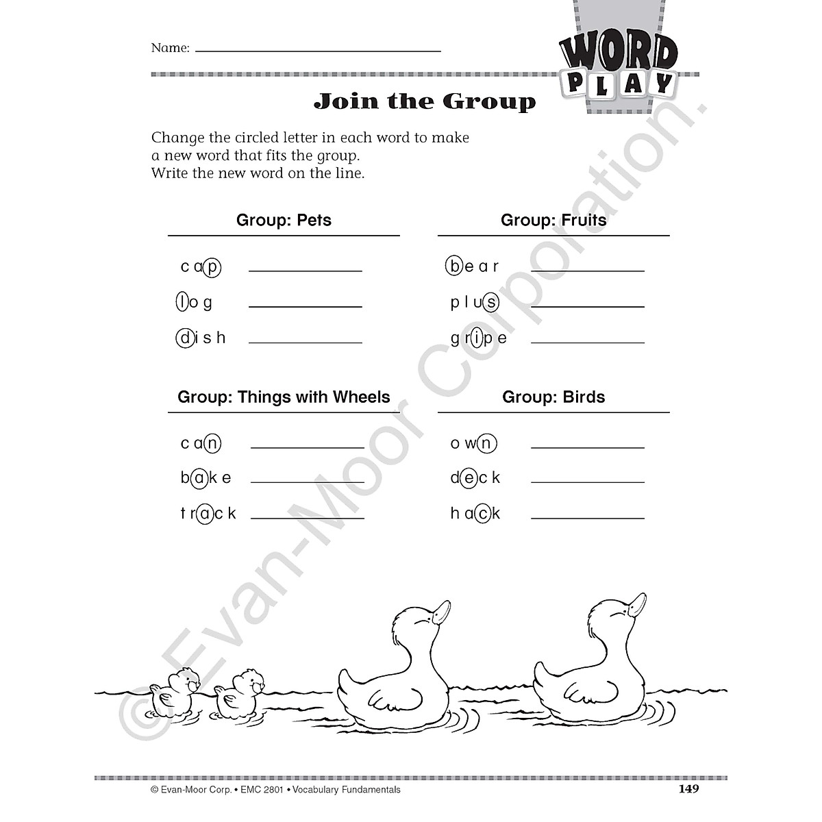 Vocabulary Fundamentals, Grade 1 Teacher Resource